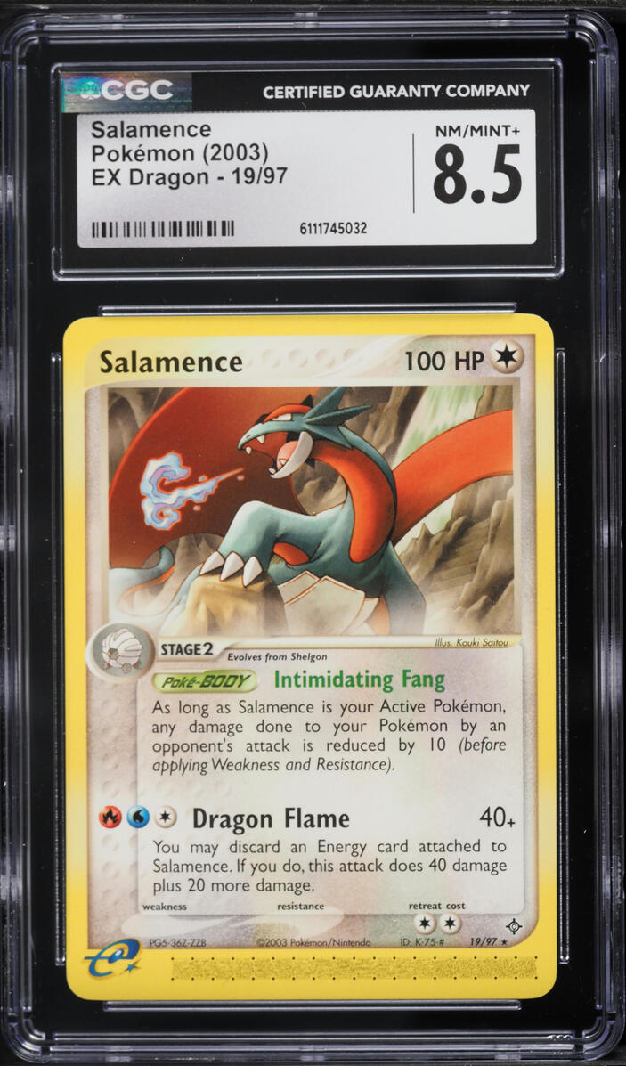 2003 Pokemon EX Dragon Salamence #19 CGC 8.5 NM-MT+ on Fanatics Collect