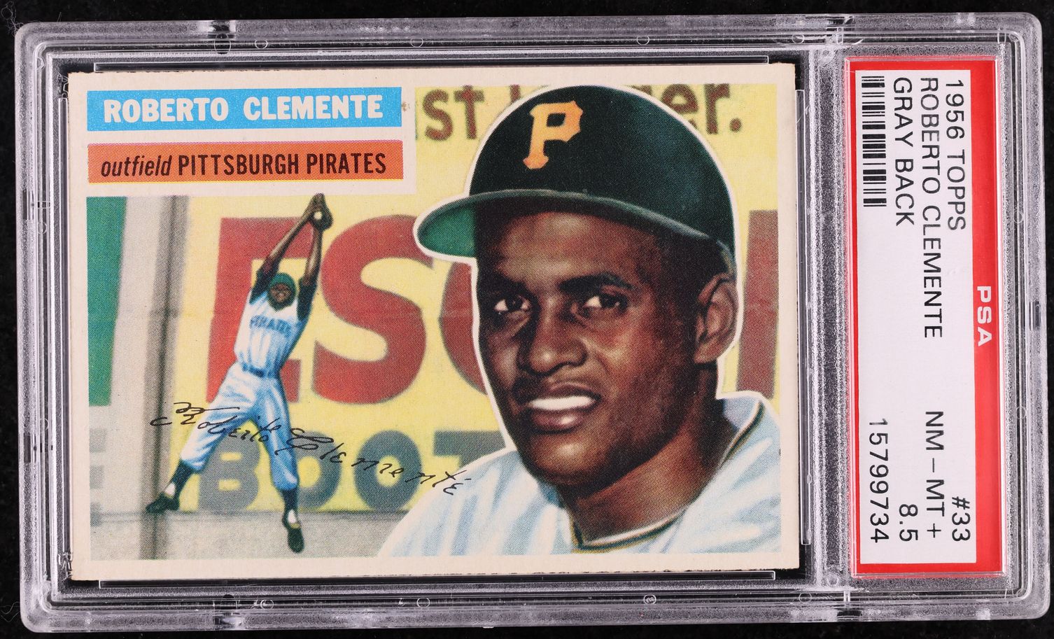 1956 Topps Roberto Clemente #33 PSA 8.5 NM-MT+ on Fanatics Collect