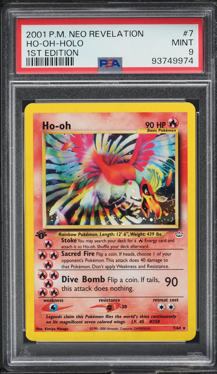 2001 Pokemon Neo Revelation 1st Edition Holo Ho-Oh #7 PSA 9 MINT on Fanatics Collect