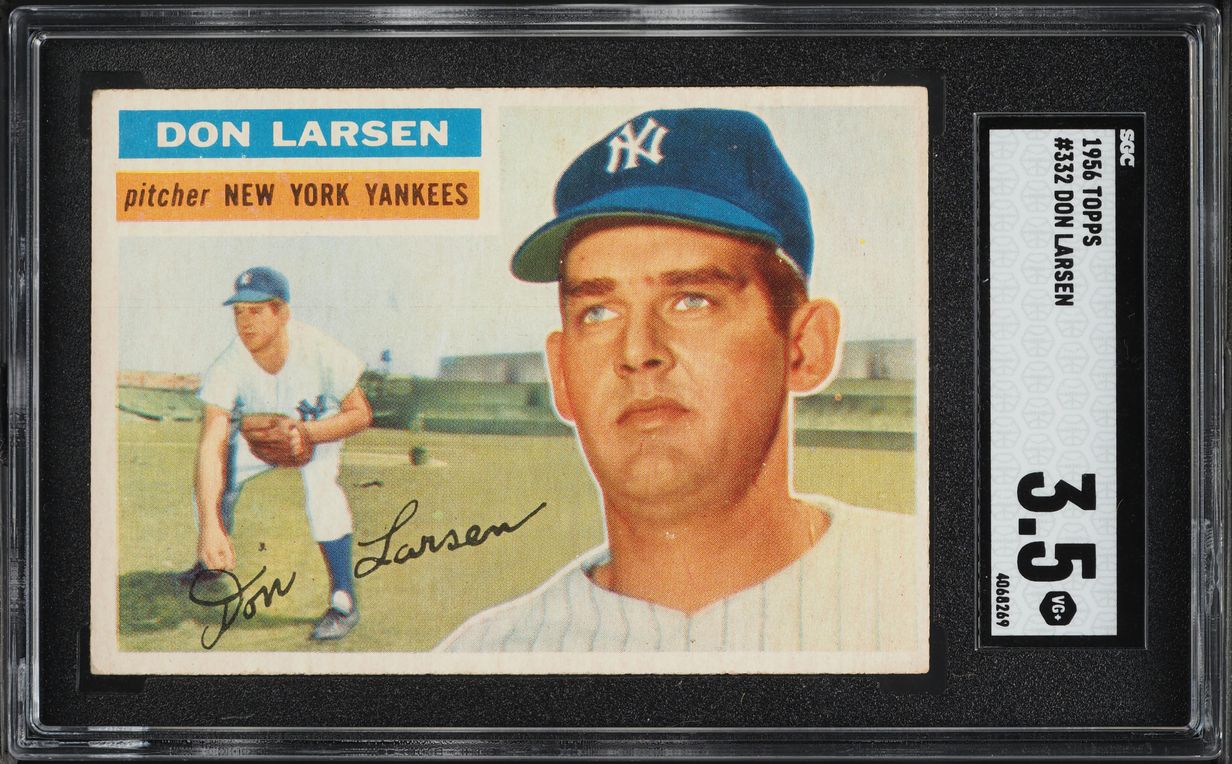 1956 Topps Don Larsen #332 SGC 3.5 VG+ on Fanatics Collect