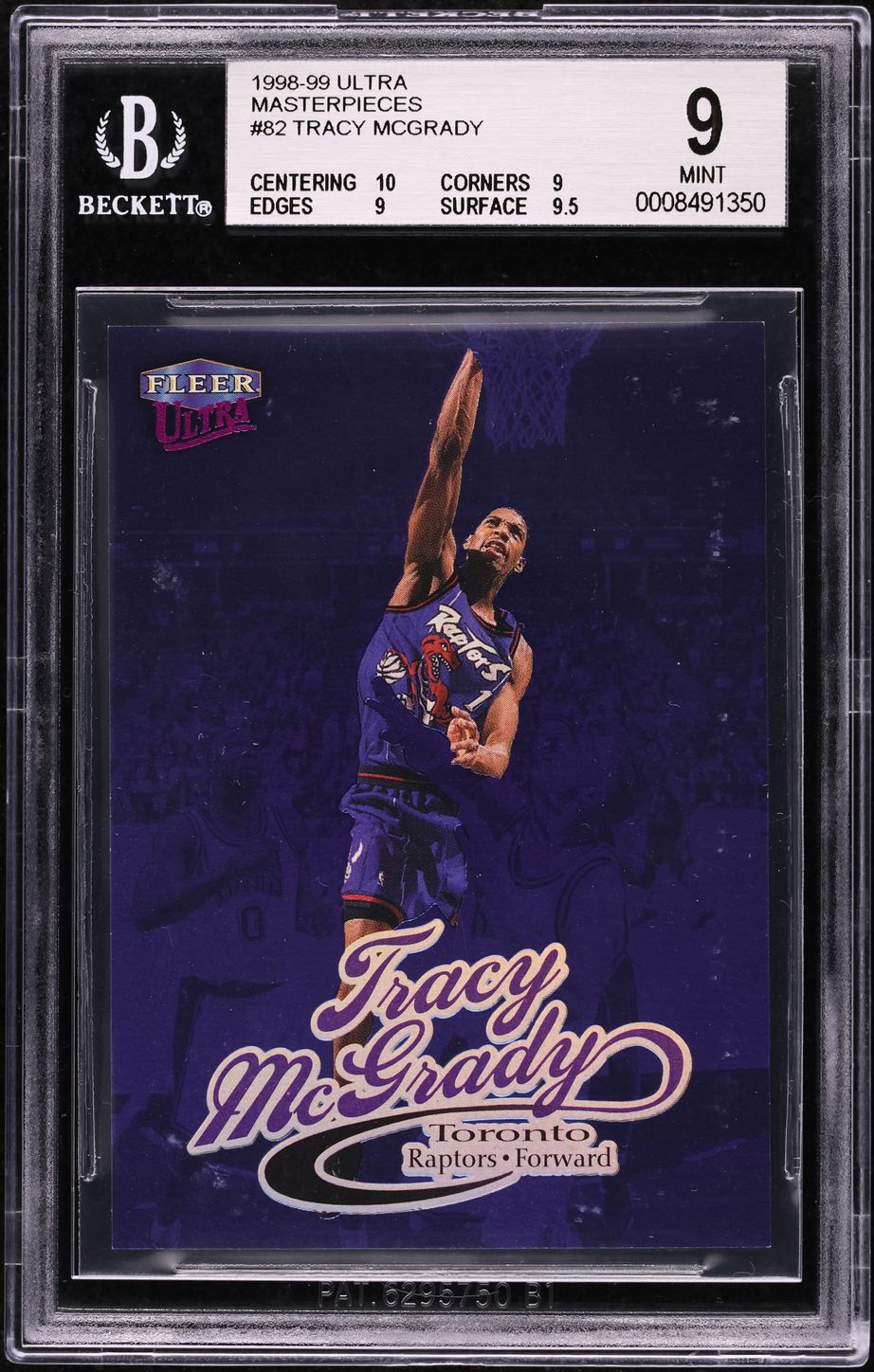 1998 Ultra Masterpieces Tracy McGrady 1/1 #82 BGS 9 MINT on Fanatics Collect