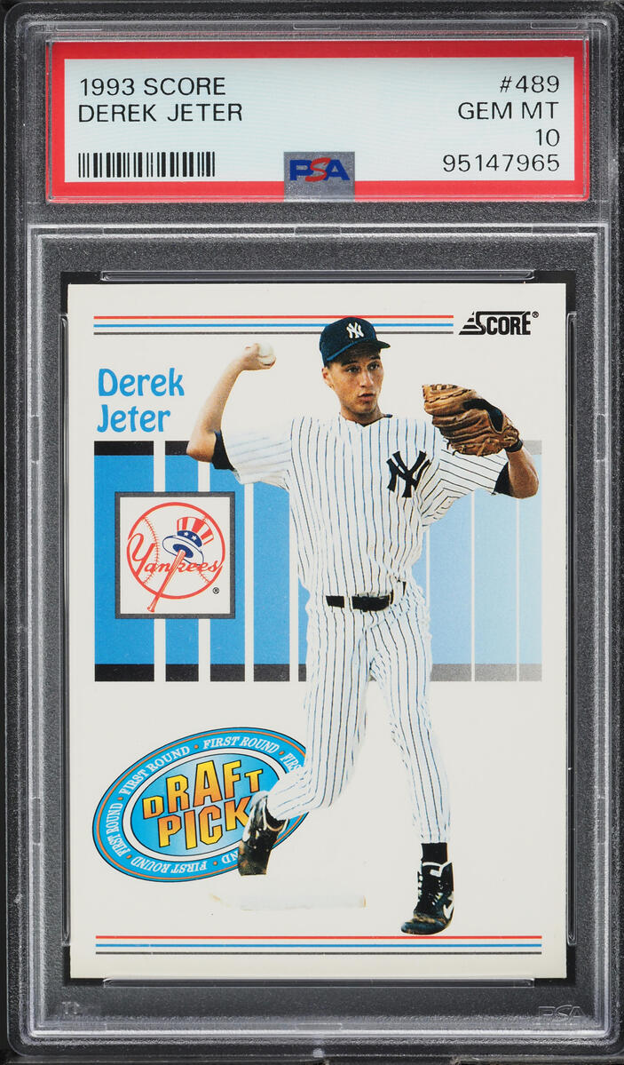 1993 Score Derek Jeter ROOKIE #489 PSA 10 GEM MINT on Fanatics Collect