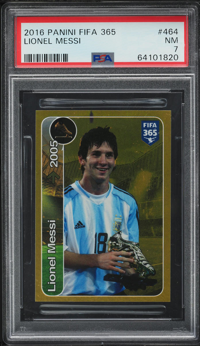 2016 Panini FIFA 365 Lionel Messi #464 PSA 7 NRMT on Fanatics Collect