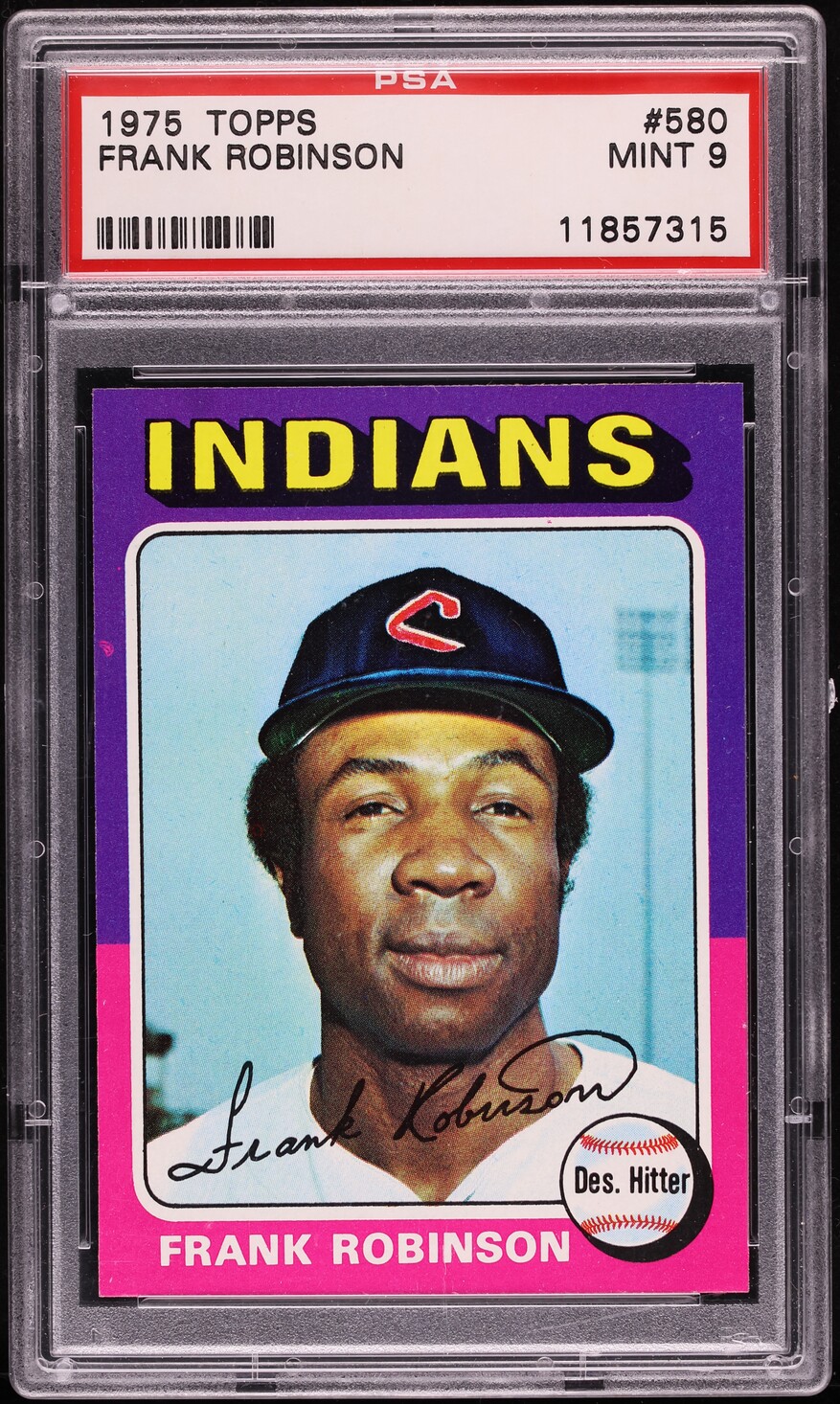 1975 Topps Frank Robinson #580 PSA 9 MINT on Fanatics Collect