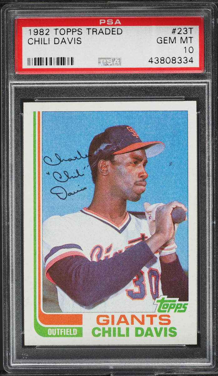 1982 Topps Traded Chili Davis ROOKIE #23T PSA 10 GEM MINT on Fanatics ...