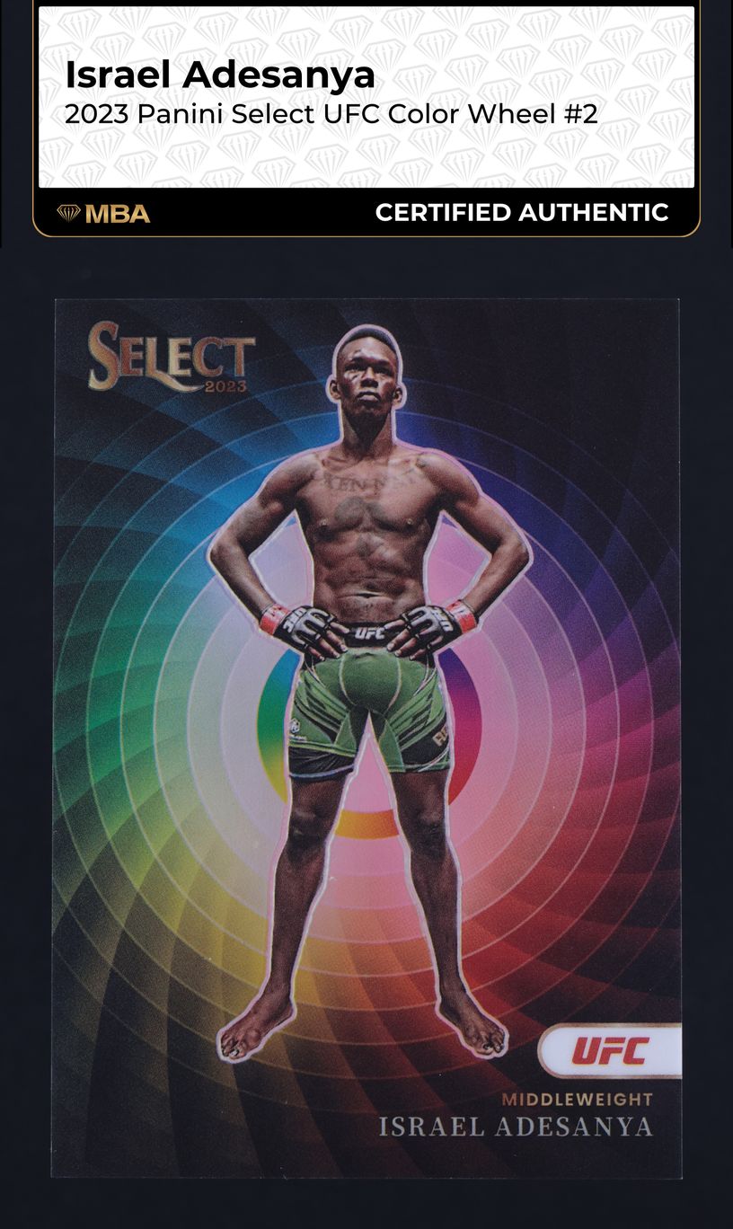 2023 Select UFC Color Wheel Israel Adesanya #2 MBA AUTH on Fanatics Collect