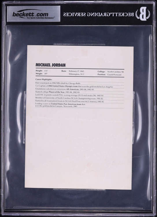 Michael Jordan Signed Autographed '85 Era Nike Promo Card PERSONALIZED ...