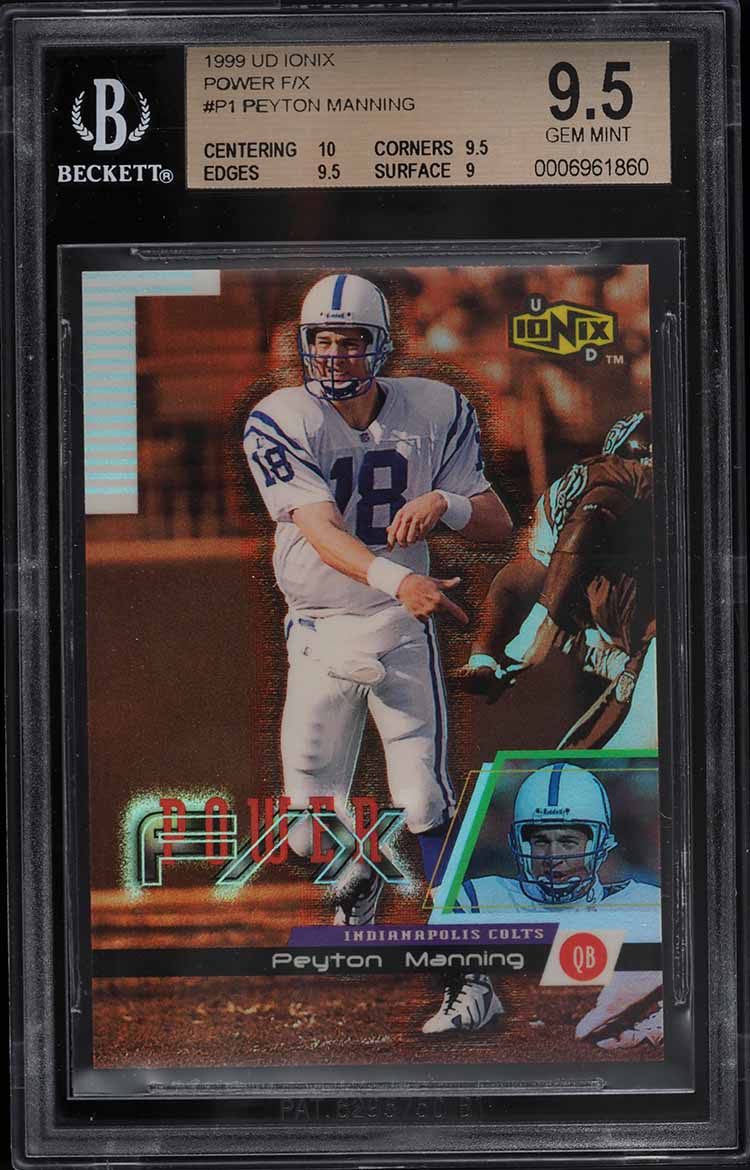 1999 Upper Deck Ionix Power F/X Peyton Manning #P1 BGS 9.5 GEM MINT on ...