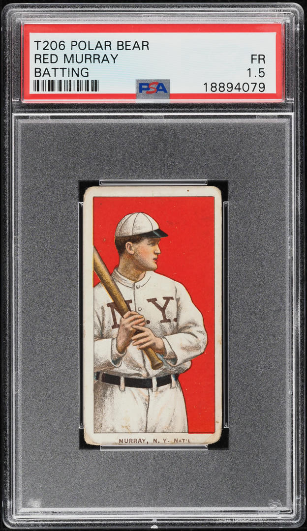 1909-11 T206 Red Murray BATTING, POLAR BEAR PSA 1.5 PR on Fanatics Collect