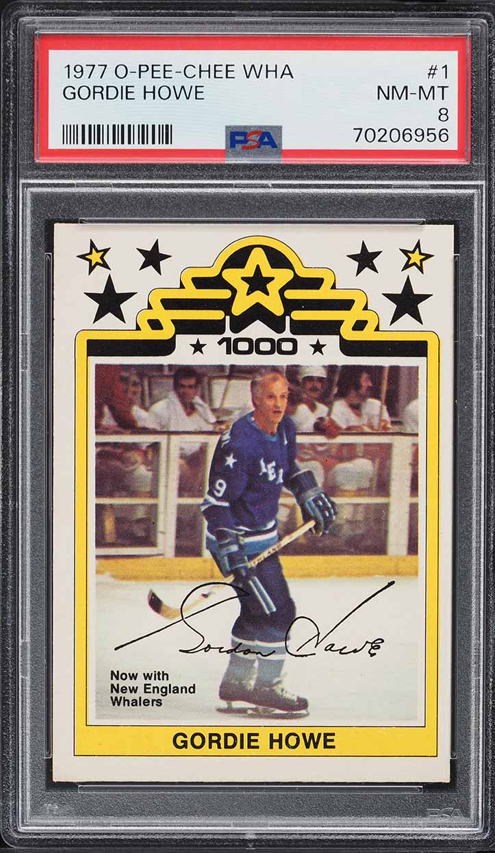 1977 O-Pee-Chee WHA Gordie Howe #1 PSA 8 NM-MT on Fanatics Collect