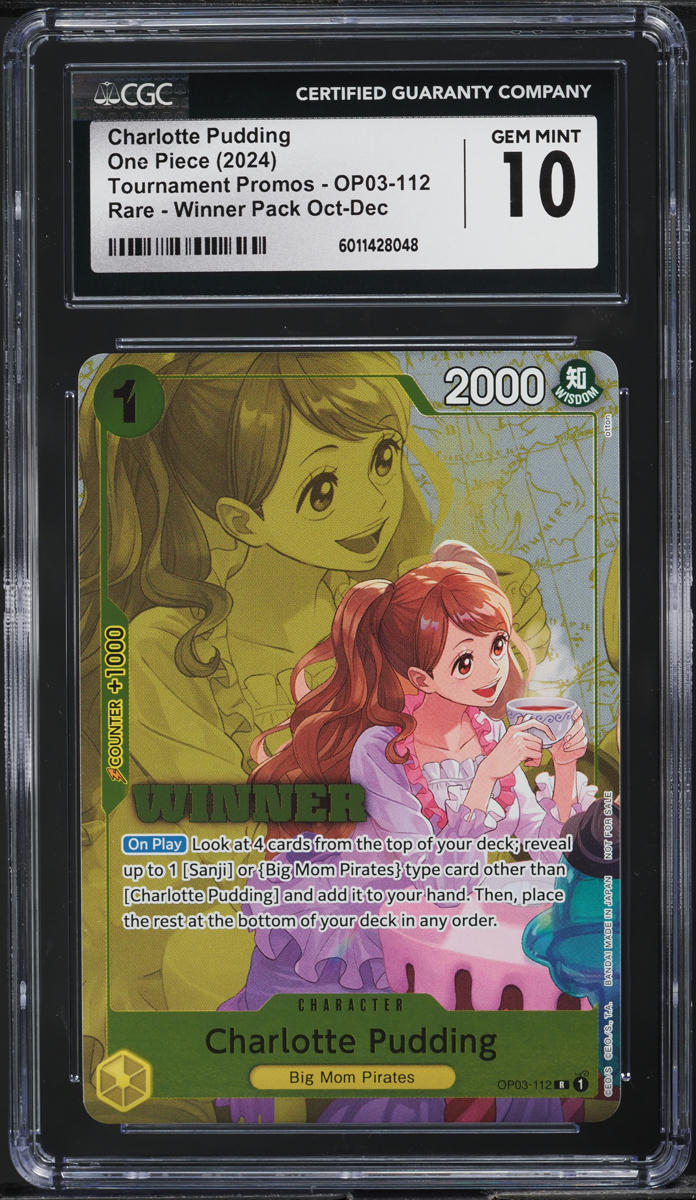 2024 One Piece Tournament Promo Winner Pack Charlotte Pudding #OP03-112 CGC 10 on Fanatics Collect