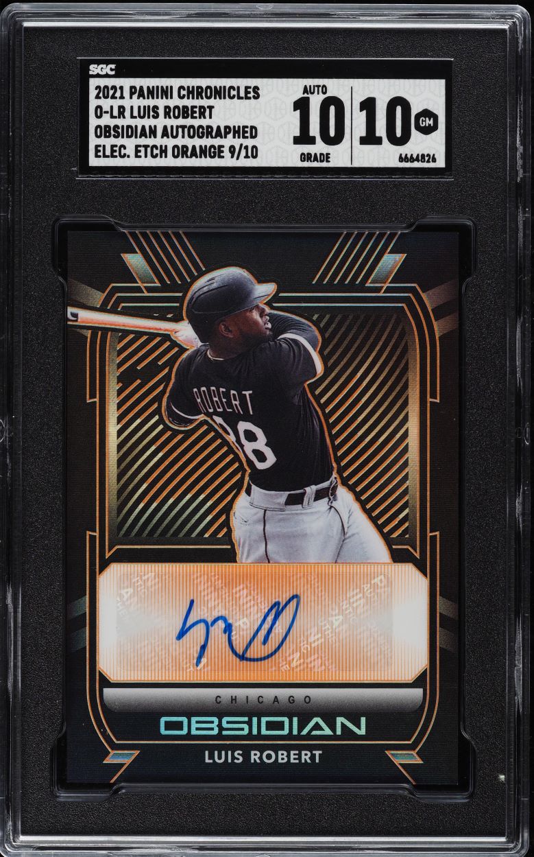 2021 Panini Chronicles Electric Etch Orange Luis Robert AUTO /10 #O-LR ...