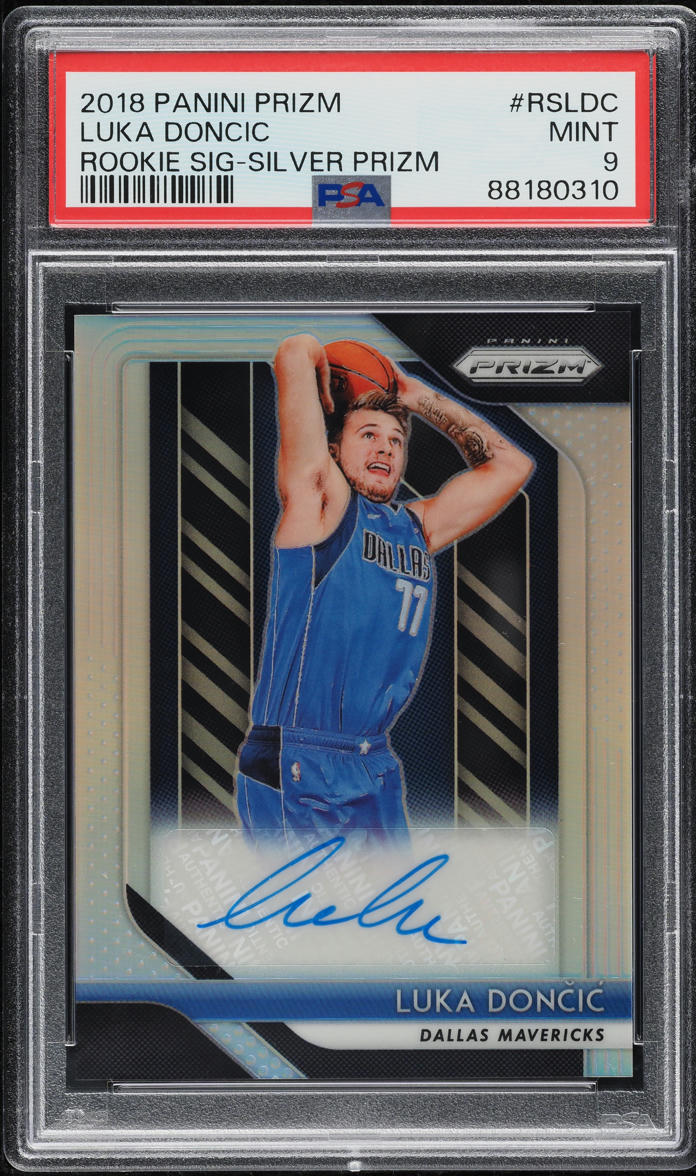 2018 Panini Prizm Silver Luka Doncic ROOKIE AUTO #RS-LDC PSA 9 MINT on ...
