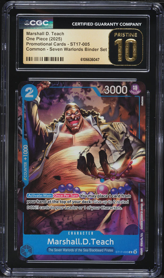 2025 One Piece Promo Seven Warlords Binder Set Marshall D Teach #ST17 ...