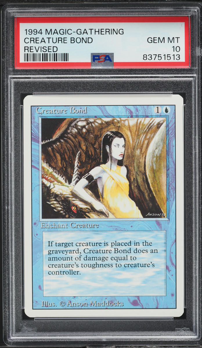 1994 Magic The Gathering MTG Revised Creature Bond PSA 10 GEM MINT on ...