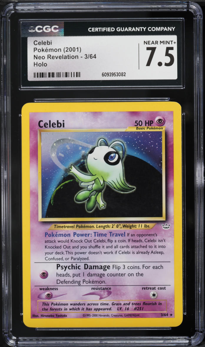 2001 Pokemon Neo Revelation Holo Celebi #3 CGC 7.5 NRMT+ on Fanatics ...