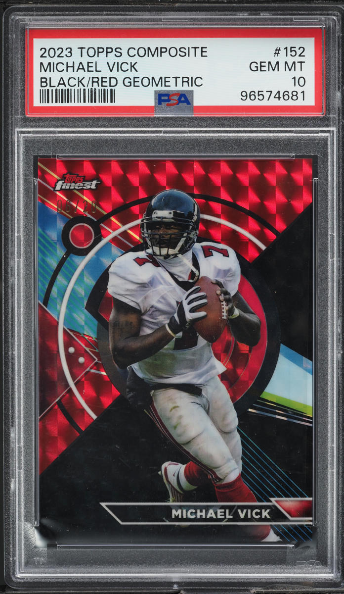 2023 Topps Composite Black Red Geometric Michael Vick /20 #152 PSA 10 ...