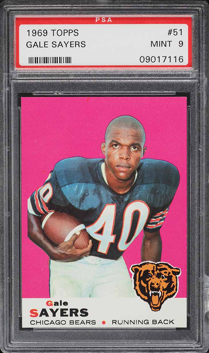 1969 Topps Football Gale Sayers #51 PSA 9 MINT on Fanatics Collect