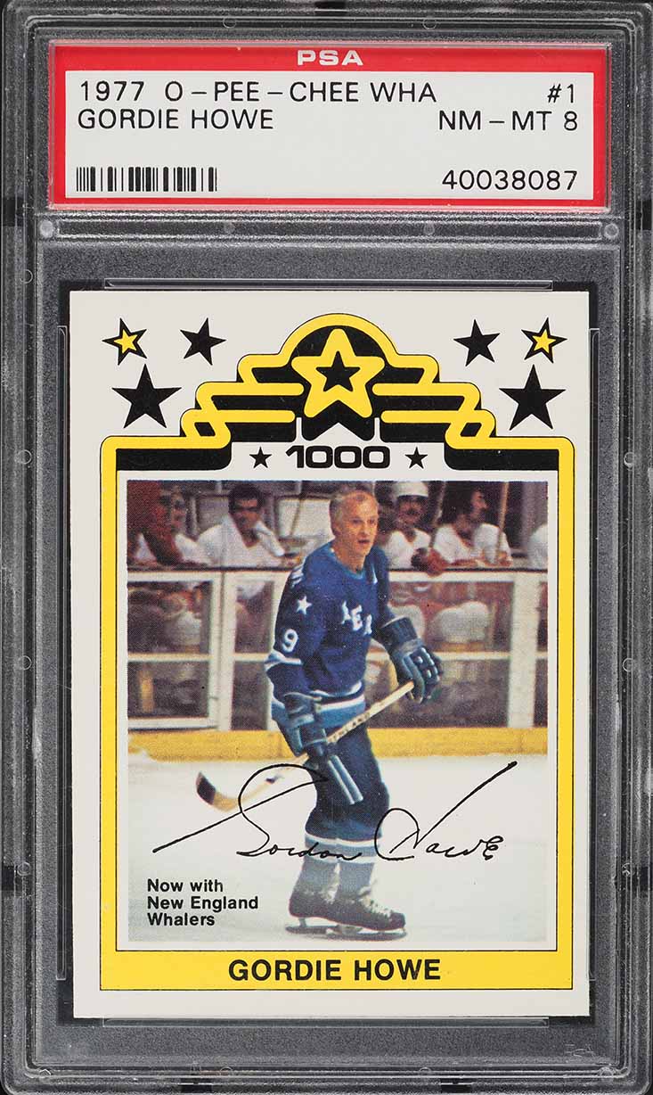 1977 O-Pee-Chee WHA Hockey Gordie Howe #1 PSA 8 NM-MT on Fanatics Collect