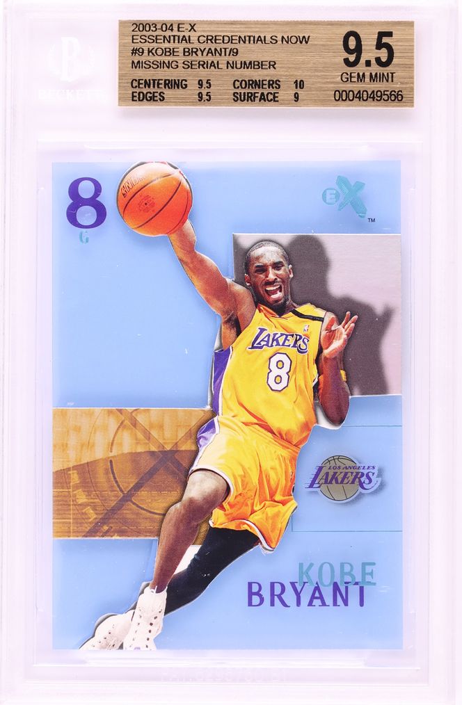 2003 Fleer E-X Essential Credentials Now Kobe Bryant MISSING SERIAL #9 ...