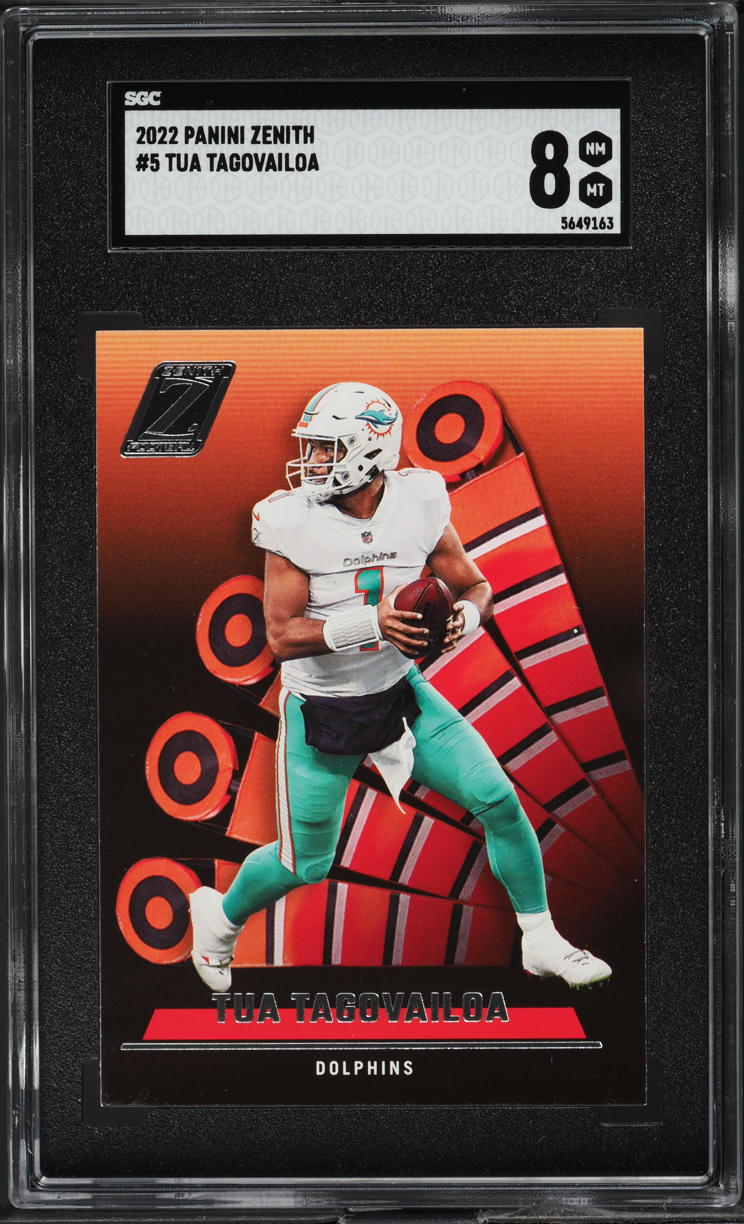 2022 Panini Zenith Tua Tagovailoa #5 SGC 8 NM-MT on Fanatics Collect