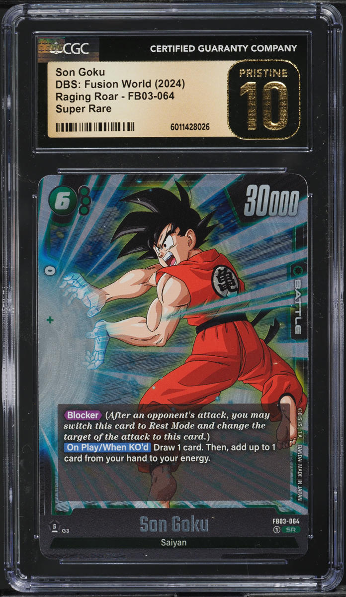 2024 Dragon Ball S Fusion World Raging Roar Son Goku #FB03-064 CGC 10 PRISTINE on Fanatics Collect