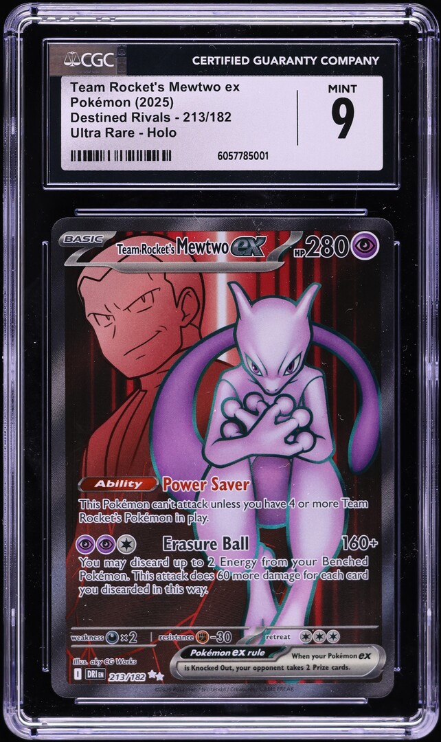 2025 Pokemon SV Destined Rivals Full Art Team Rocket's Mewtwo ex #213 ...