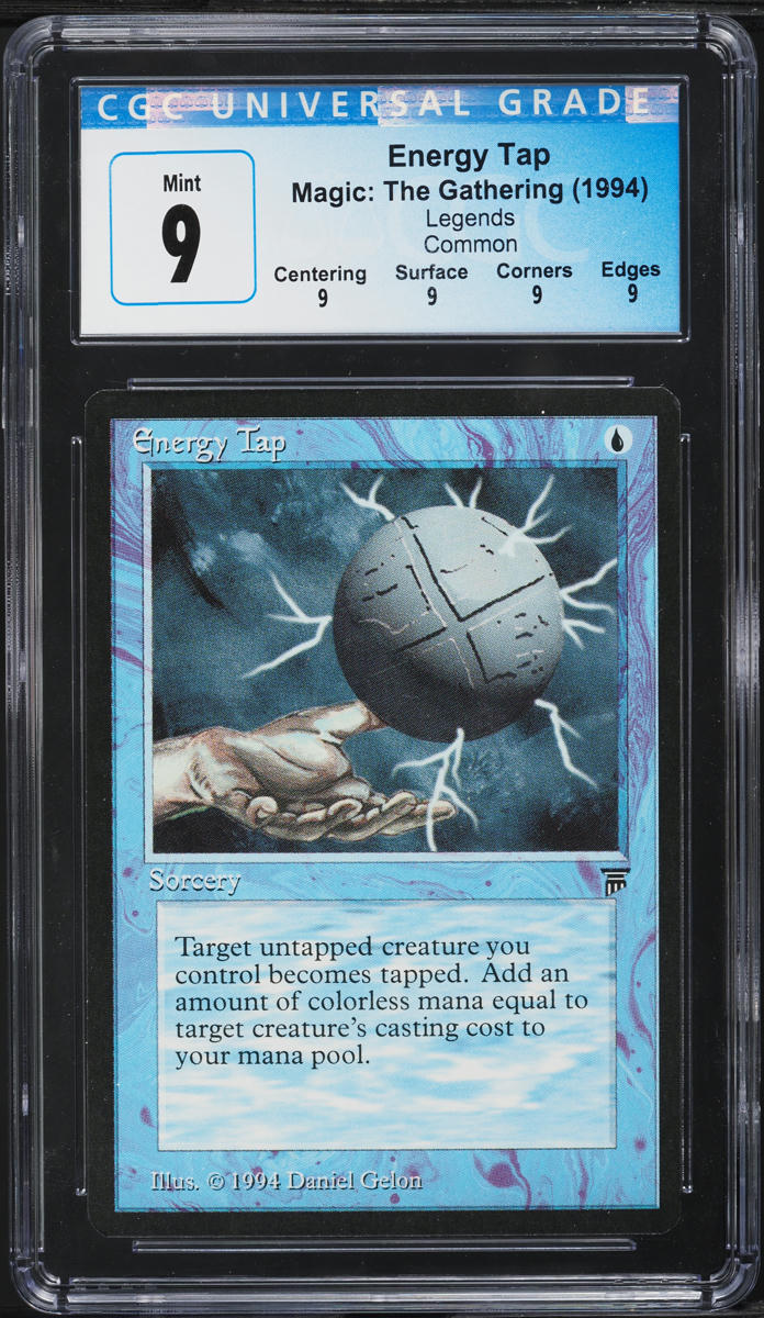 1994 Magic The Gathering MTG Legends Energy Tap CGC 9 MINT on Fanatics ...