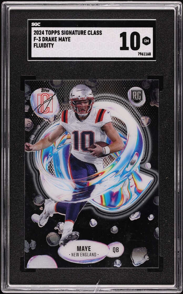 2024 Topps Signature Class Fluidity Drake Maye ROOKIE #F-3 SGC 10 GEM ...