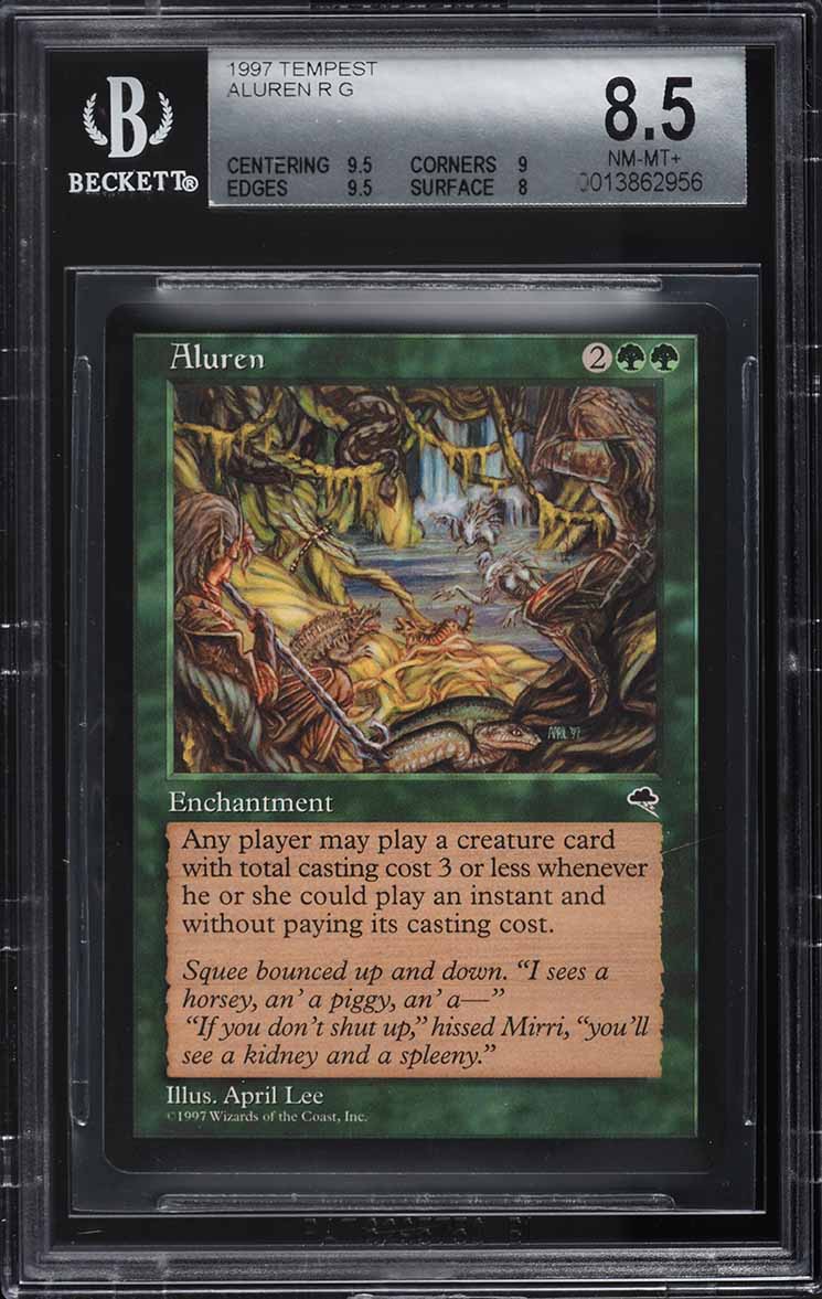 1997 Magic The Gathering MTG Tempest Aluren R G BGS 8.5 NM-MT+ on ...