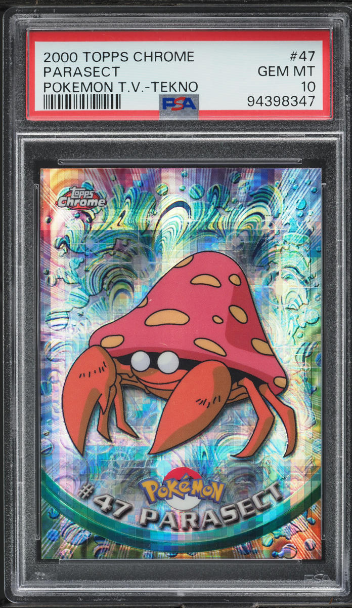 2000 Topps Chrome Pokemon Series 1 Tekno Parasect #47 PSA 10 GEM MINT on Fanatics Collect