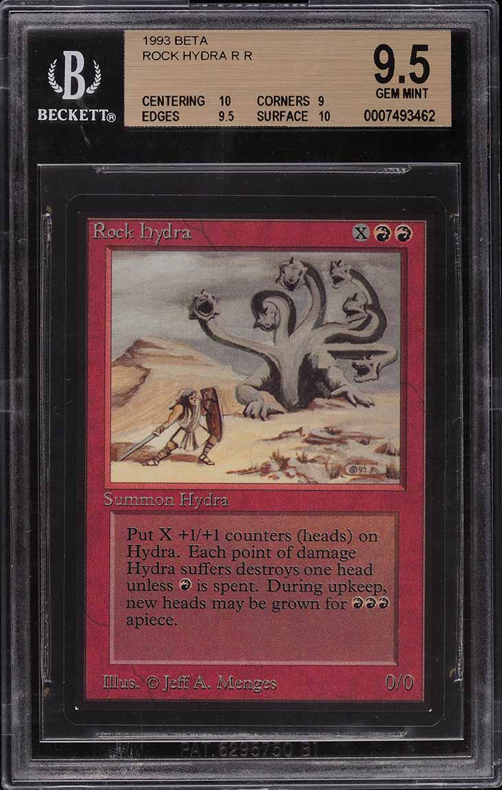 1993 Magic The Gathering MTG Beta Rare Rock Hydra BGS 9.5 GEM MINT on ...