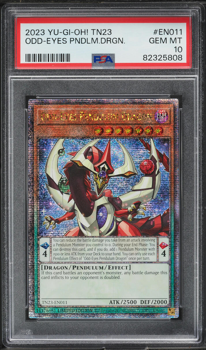 2023 Yu-Gi-Oh! 25th Anniversary Dueling Heroes Odd-Eyes Pendulum Dragon PSA 10 on Fanatics Collect