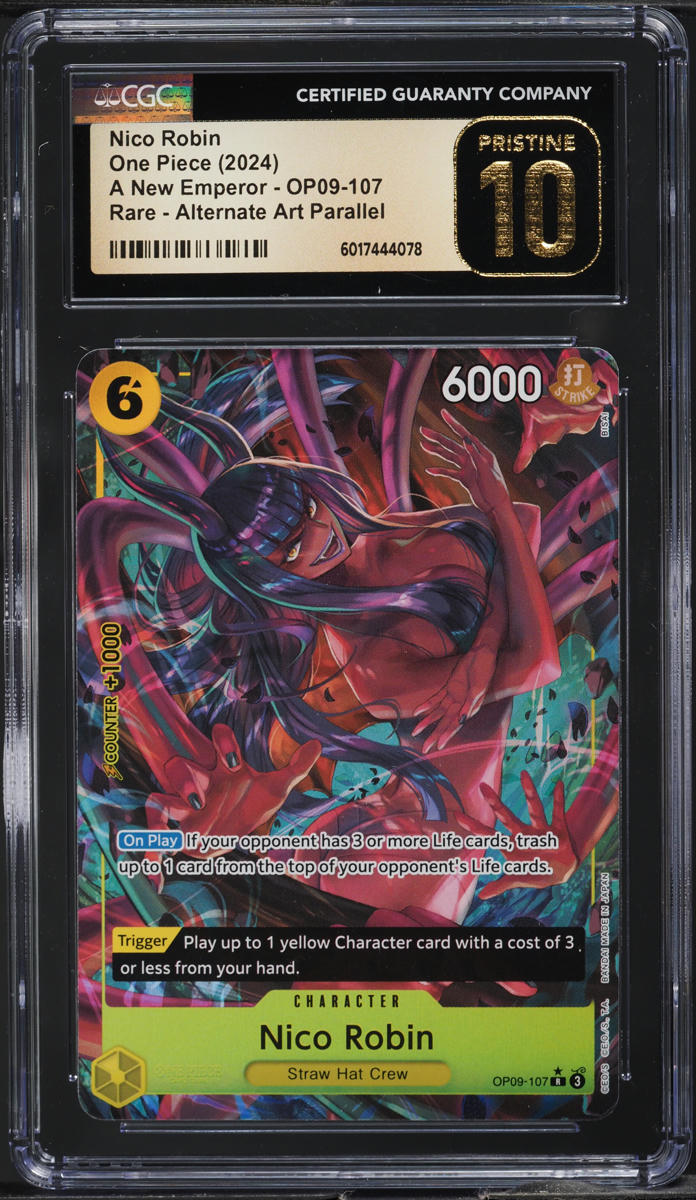 2024 One Piece A New Emperor Alt Art Nico Robin #OP09-107 CGC 10 PRISTINE on Fanatics Collect