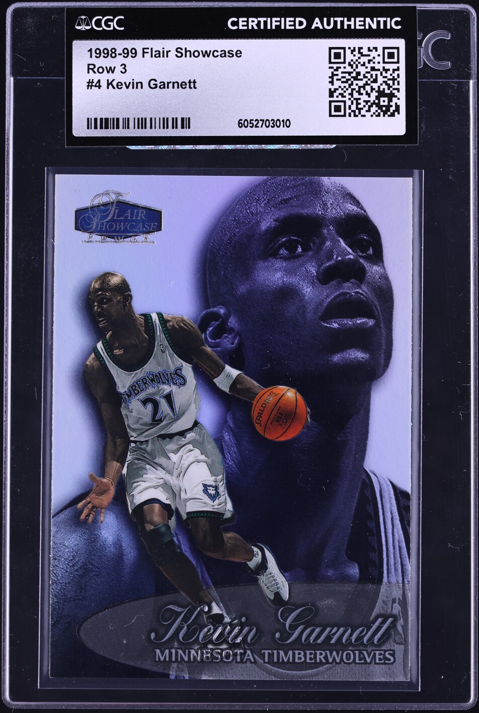 1998 Flair Showcase Row 3 Kevin Garnett #4 CGC AUTH on Fanatics Collect