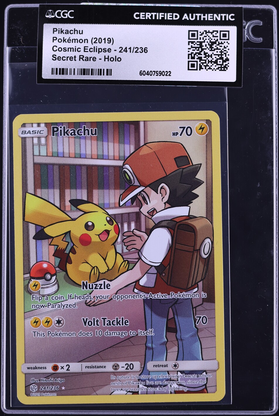 2019 Pokemon SM Cosmic Eclipse Character Rare Pikachu #241 CGC AUTH on ...