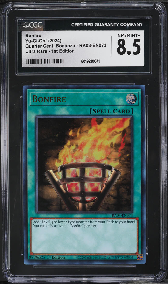 2024 Yu-Gi-Oh! QC Bonanza 1st Edition Bonfire #RA03-EN073 CGC 8.5 NM ...