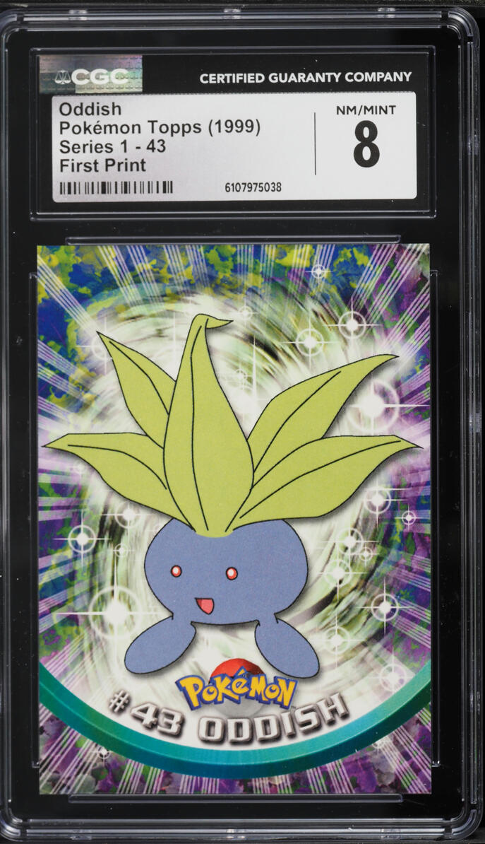 1999 Topps Pokemon Series 1 First Print Oddish #43 CGC 8 NM-MT on ...
