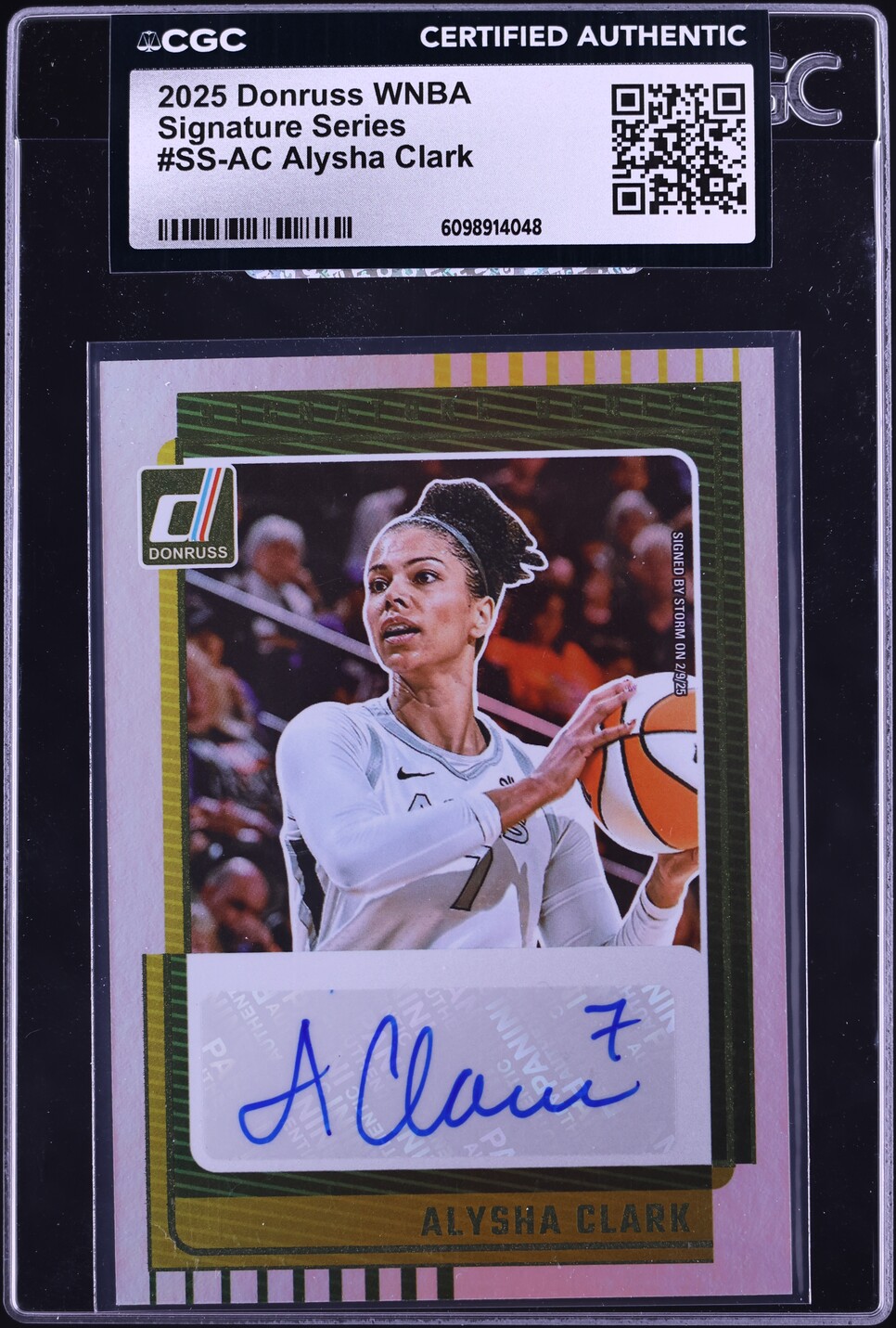 2025 Donruss WNBA Signature Series Alysha Clark AUTO #SS-AC CGC AUTH on ...