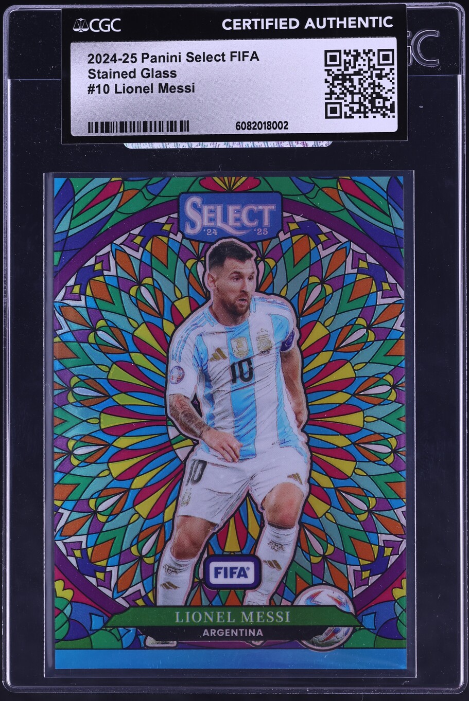 2024 Select FIFA Stained Glass Lionel Messi #10 CGC AUTH on Fanatics ...