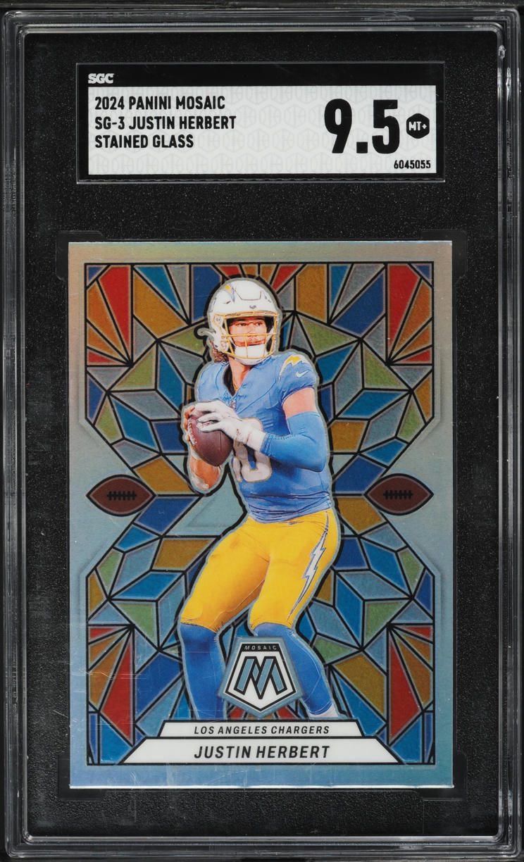 2024 Panini Mosaic Stained Glass Justin Herbert #SG-3 SGC 9.5 MINT+ on ...