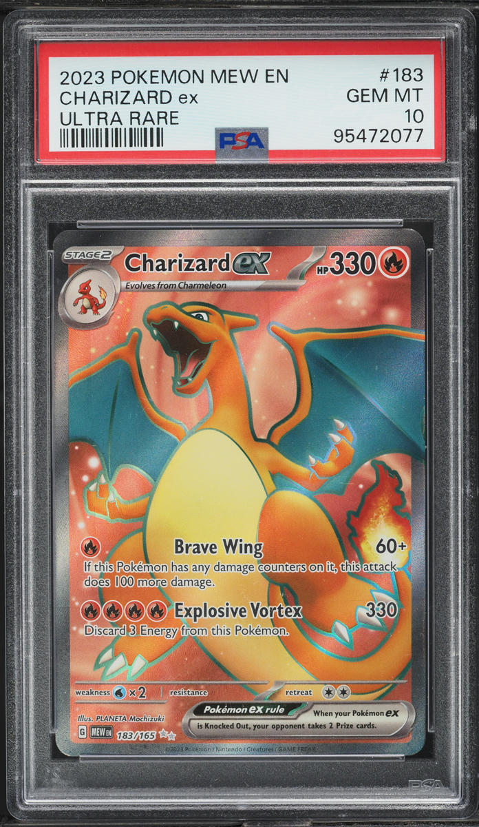 2023 Pokemon Scarlet & Violet 151 Full Art Charizard ex #183 PSA 10 GEM ...