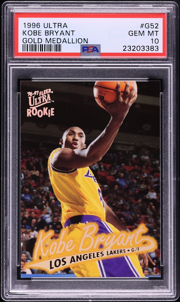 1996 Ultra Gold Medallion Kobe Bryant ROOKIE #G52 PSA 10 GEM MINT on ...