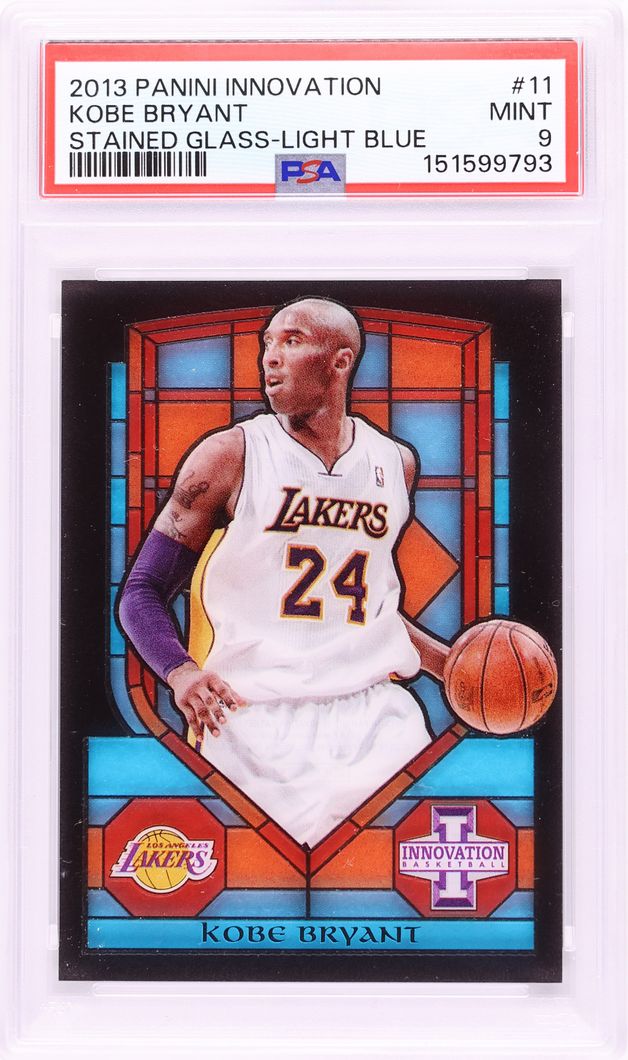 2013 Panini Innovation Stained Glass Light Blue Kobe Bryant #11 PSA 9 ...