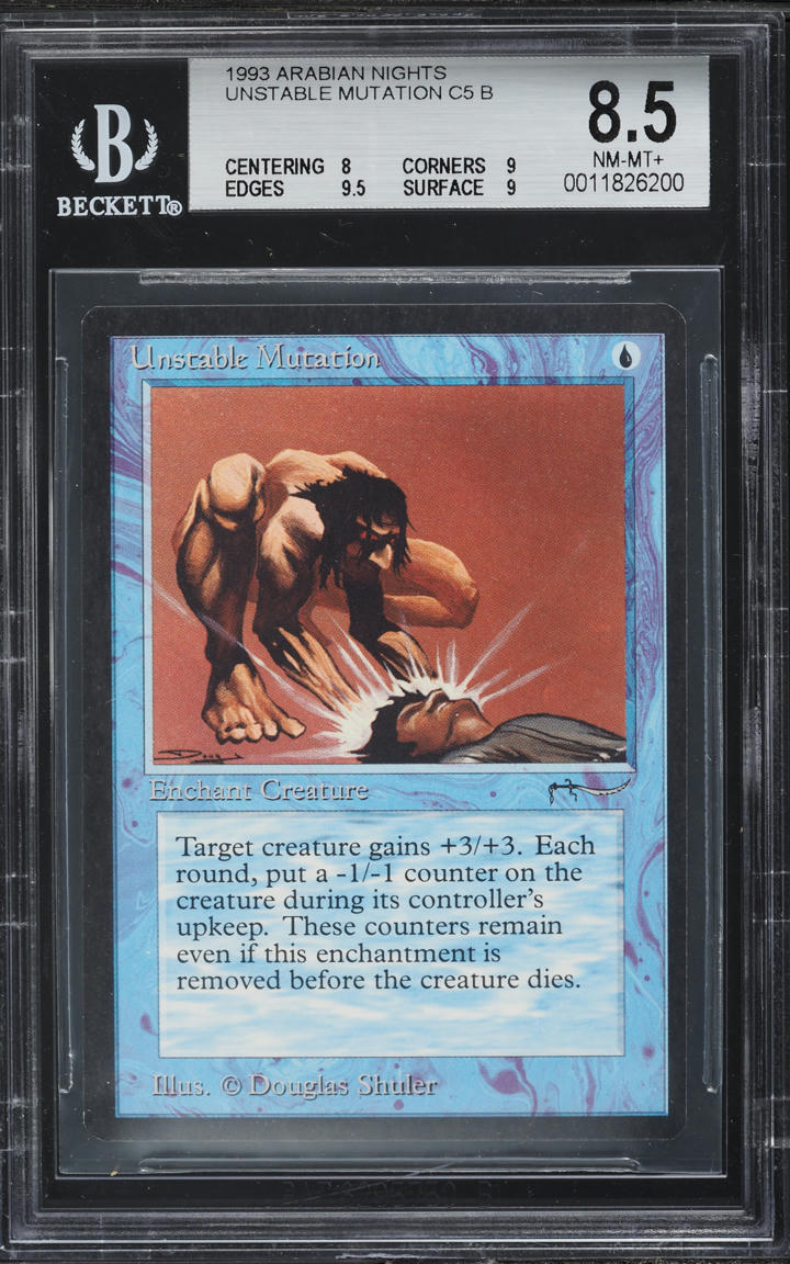 1993 Magic The Gathering MTG Arabian Nights Unstable Mutation BGS 8.5 ...