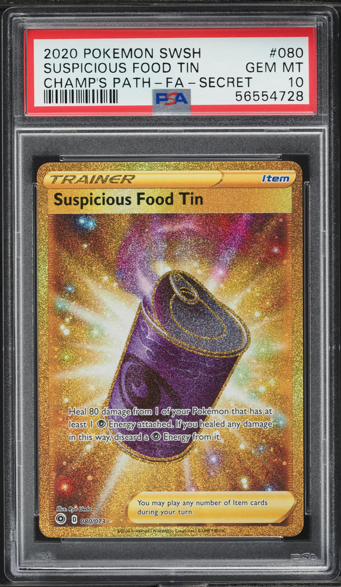 2020 Pokemon SWSH Champion's Path Hyper Rare Suspicious Food Tin #80 ...