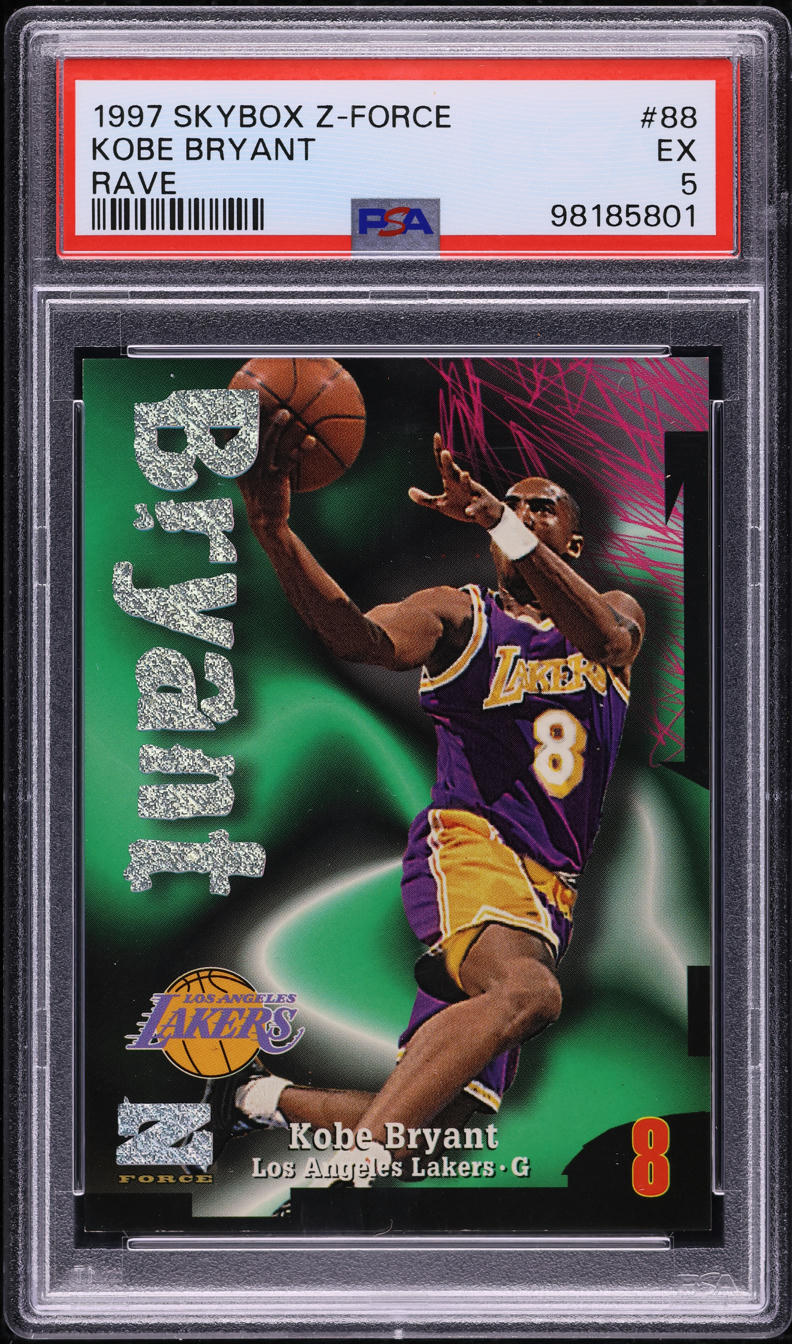 1997 Skybox Z-Force Rave Kobe Bryant /399 #88 PSA 5 EX on Fanatics Collect