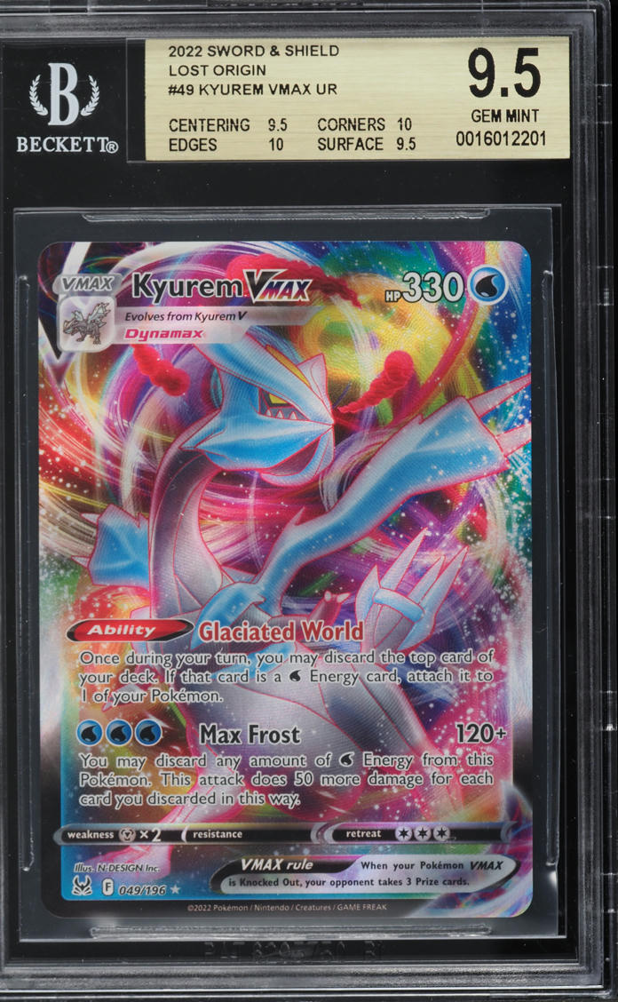 2022 Pokemon Sword & Shield Lost Origin Full Art Kyurem VMAX #49 BGS 9.5 GEM on Fanatics Collect