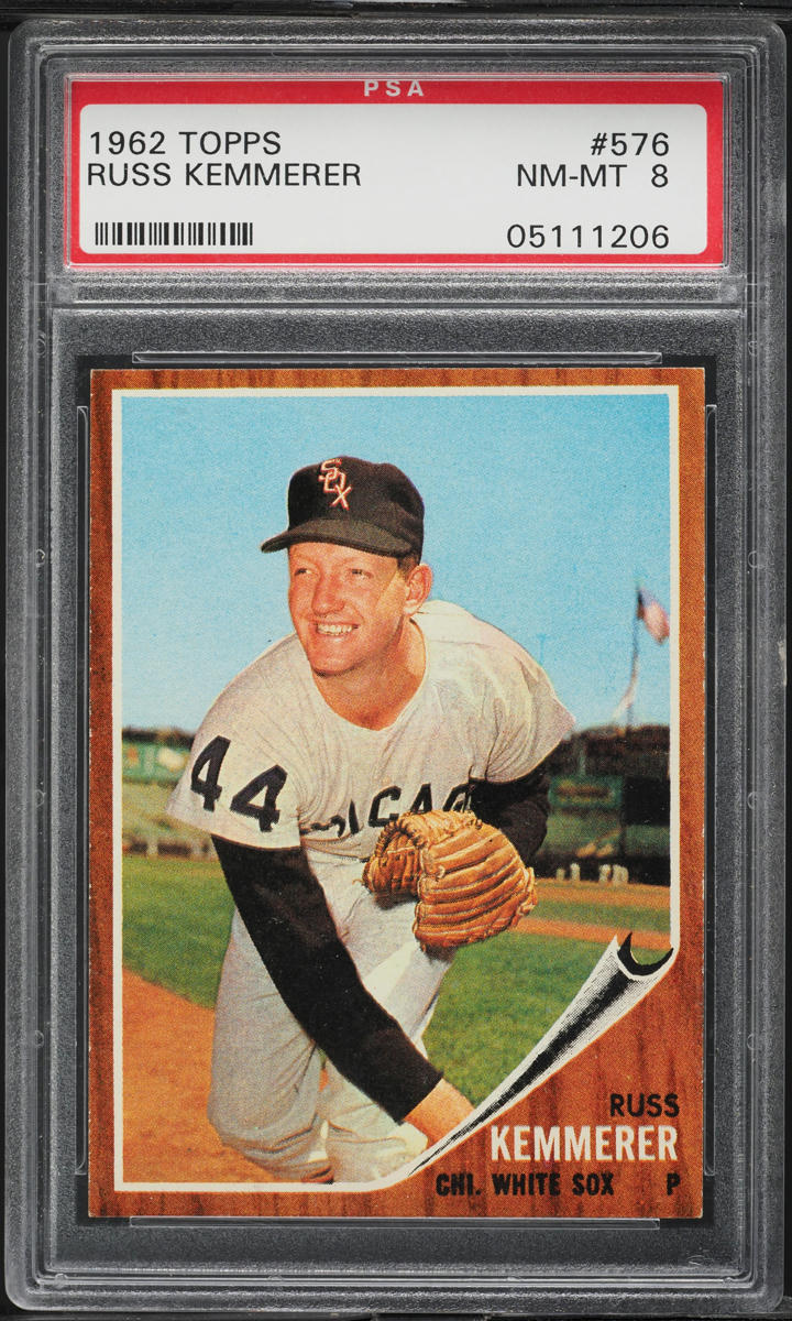 1962 Topps Russ Kemmerer #576 PSA 8 NM-MT on Fanatics Collect