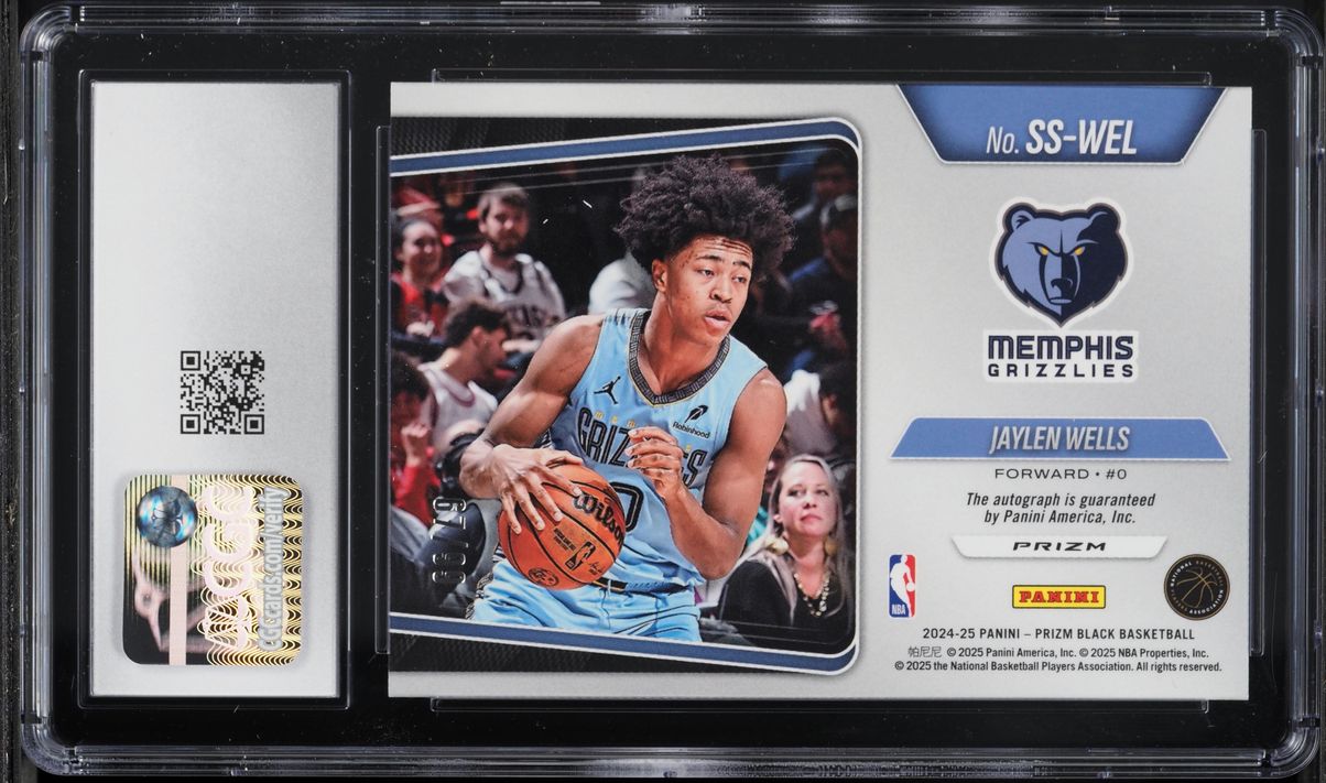 2024 Panini Prizm Black Sensational Red Jaylen Wells ROOKIE AUTO /99 # ...